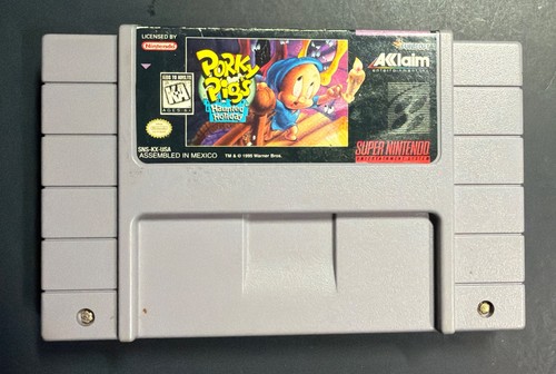 SNES Super Nintendo Porky Pig's Haunted Holiday 1995 Tested | eBay