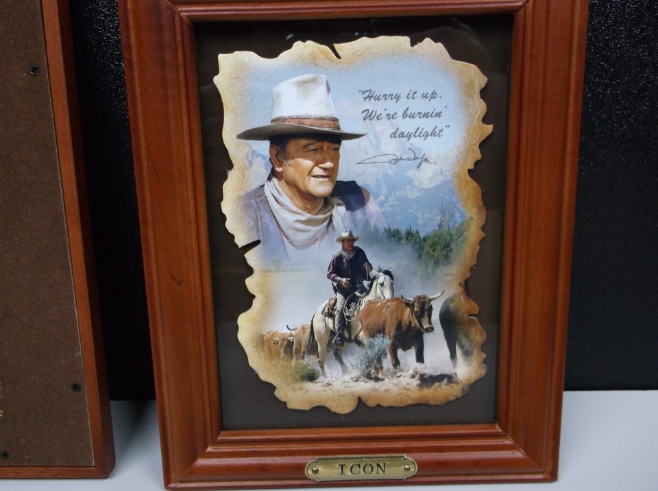 2012 Bradford Exchange 4 8X6.5in John Wayne Plaques Man of His Word ...