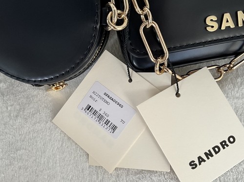 Sandro Gold Chain Mini Leather Shoulder Bag, 2-in -1 | eBay