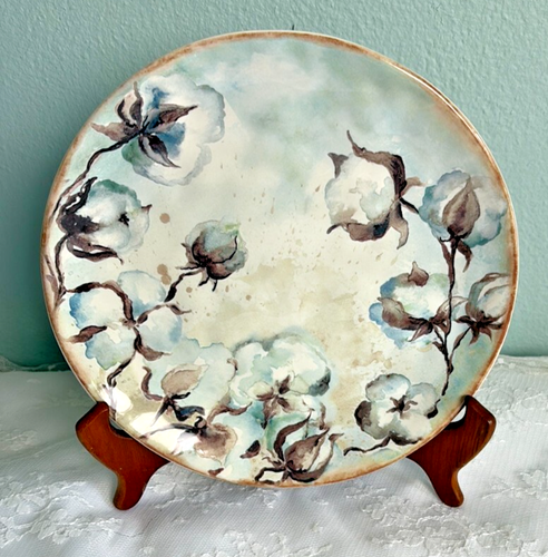 Certified International Farmhouse Cotton Plant 8.5” Salad Plate | eBay