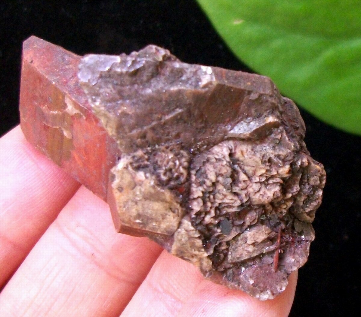 FLOATER Black Hematite Rosette & Quartz w/ red Hematite coating China ...