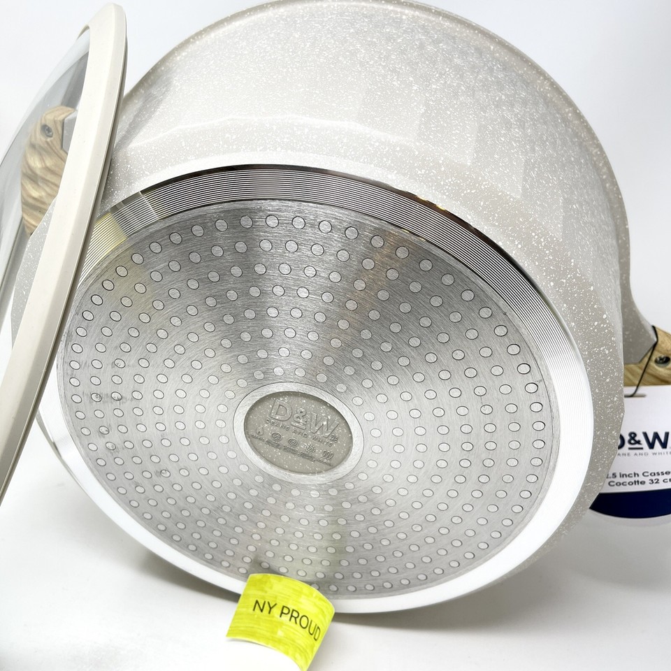 D&W Cookware Casserole Stock Pot Nonstick With Lid 10 Quart, 12.5 ...