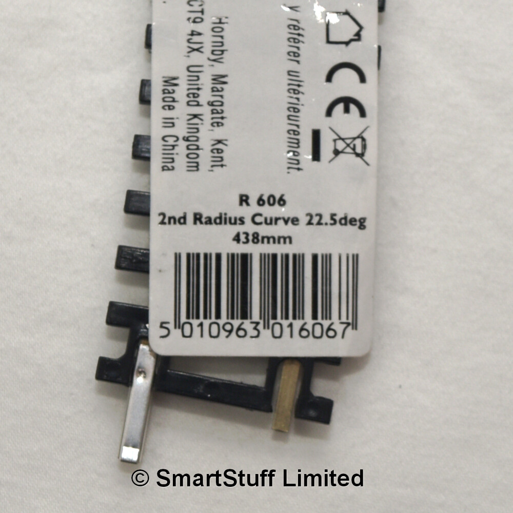 Hornby R606 Single Curve - 2nd Radius Curve 22.5 degrees - 438mm oo ...