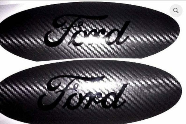 Carbon Fiber Ford Emblem Overlay Badge BLACKOUT Edition Decal Any Year ...