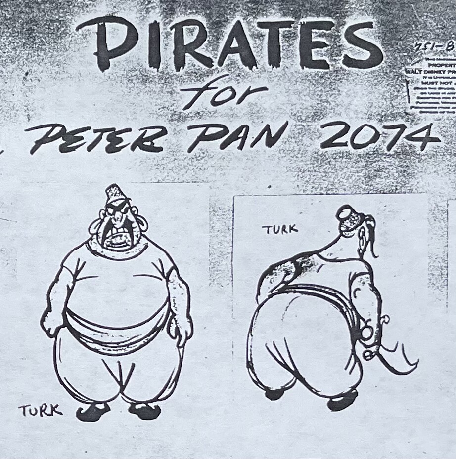 PETER PAN 1952 Pirates With NAMES For Peter Pan DISNEY ANIMATION peter-pan-1952-pirates-with-names-for-peter-pan-disney-animation
