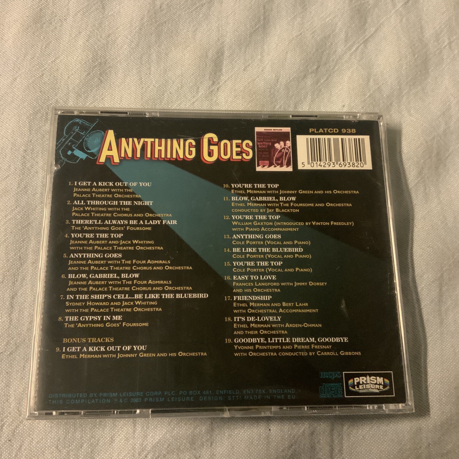 Various Broadway Musicals Series, The: Anything Goes (CD) Album NEW ...