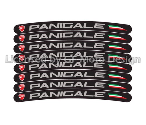 8x Ducati Panigale wheel decals rim stickers stripes set flag aufkleber ...