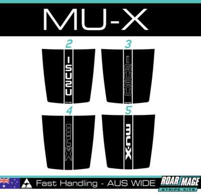 2013-2023 Isuzu MU-X Bonnet stripes decals stickers decal sticker MUX ...
