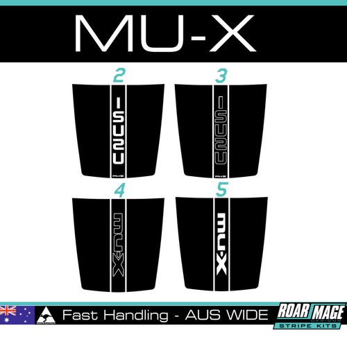 2013-2023 Isuzu MU-X Bonnet stripes decals stickers decal sticker MUX ...