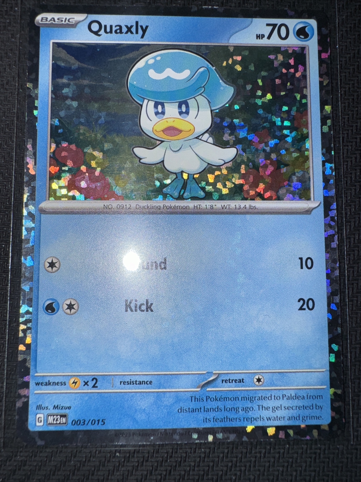Quaxly 003/015 M23 McDonald’s Match Battle Holo Rare Promo Pokémon TCG ...