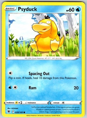Psyduck Common SWSH10: Astral Radiance Normal 028/189 NM | eBay