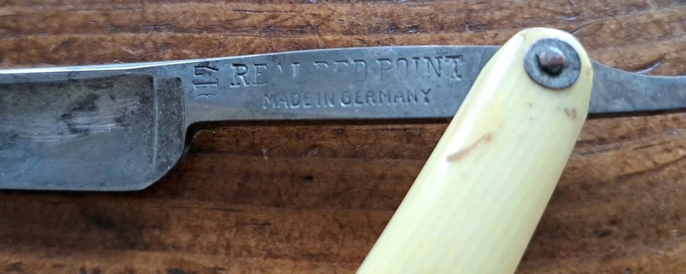 Vintage Lifetime Double Duck "The Grim Reaper" Straight Razor Real Red ...