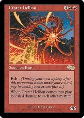 CRATER HELLION Urza's Saga MTG Red Creature — Hellion Beast RARE | eBay
