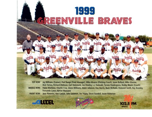 1999 GREENVILLE BRAVES 8X10 TEAM PHOTO ATLANTA BASEBALL | eBay