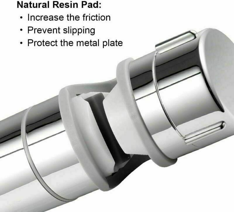 Adjustable Bathroom Shower Riser Rail Head Holder Hose Slider Clamp ...