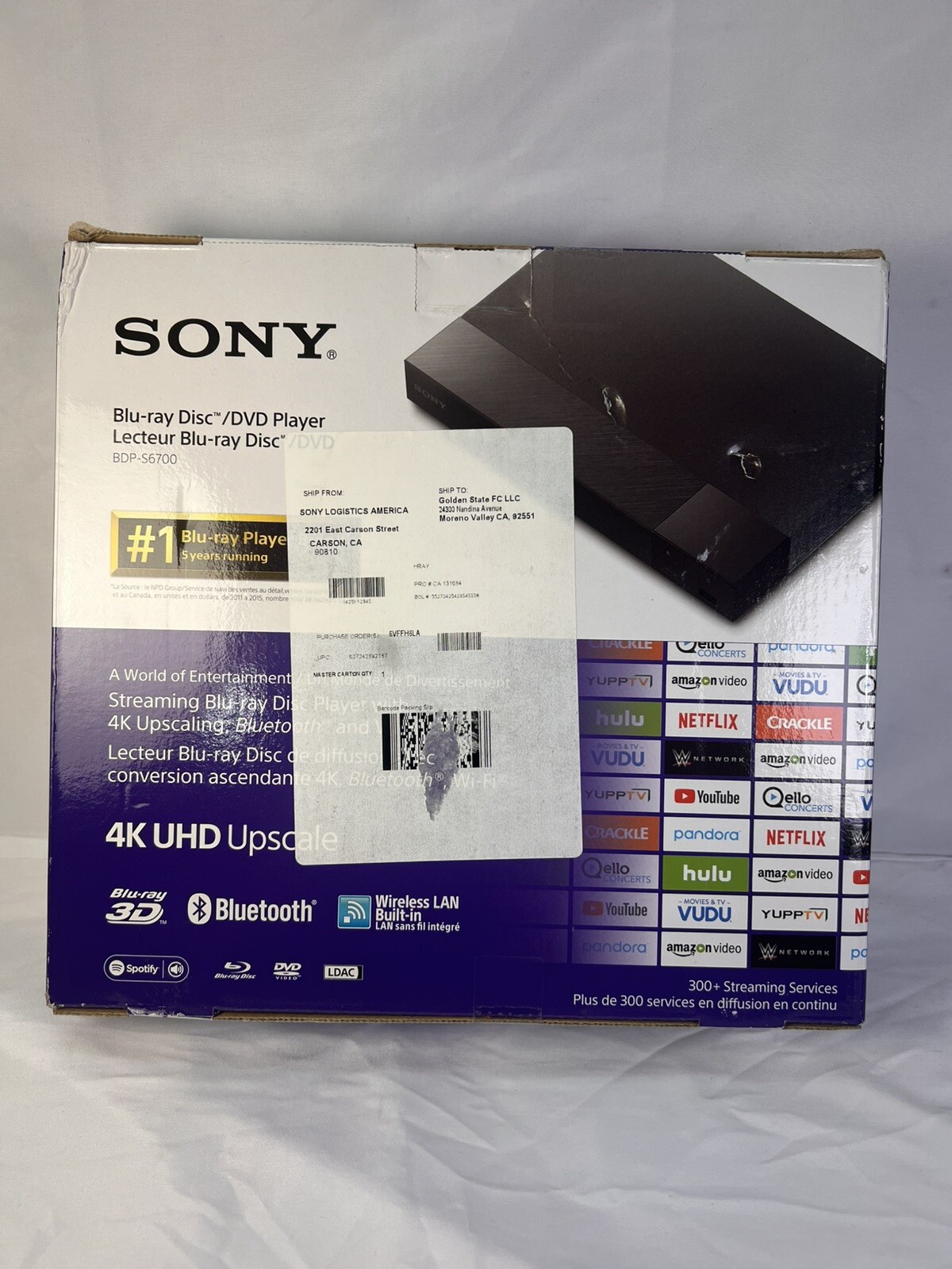 Sony BDP-S6700 4K Upscaling Blu-ray Player - Black for sale online | eBay