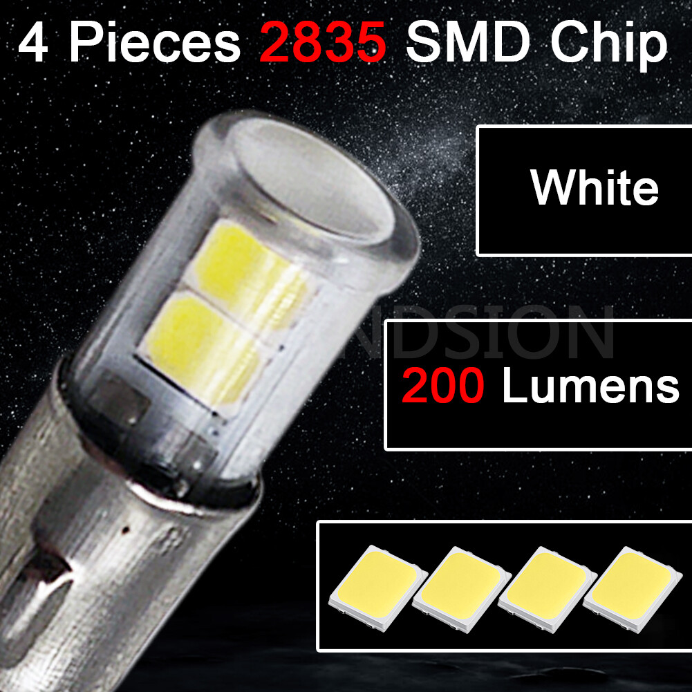 10pcs White BA7S LLB281 GLB281 2835 4 LED Dash Gauge Warning Light Bulb ...
