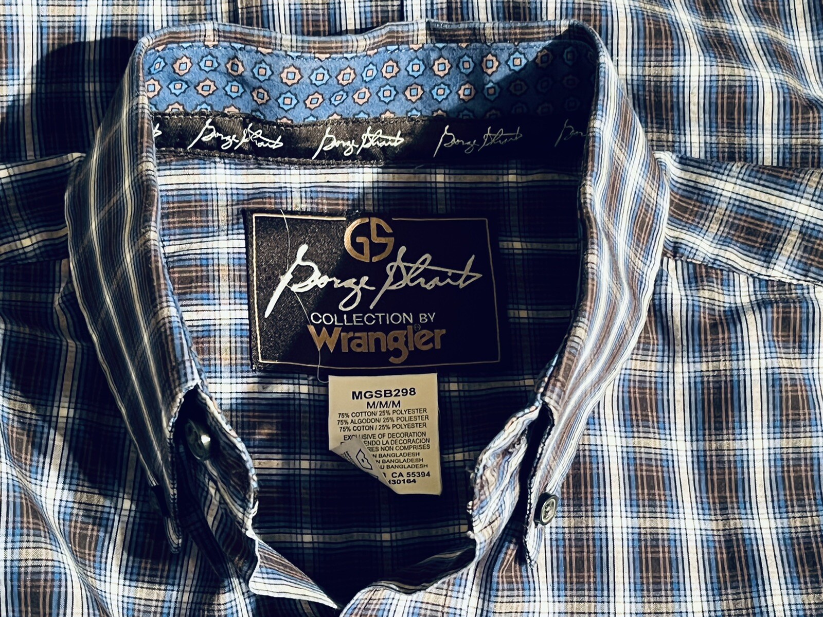 Wrangler George Strait Collection Mens Plaid Button U… - Gem