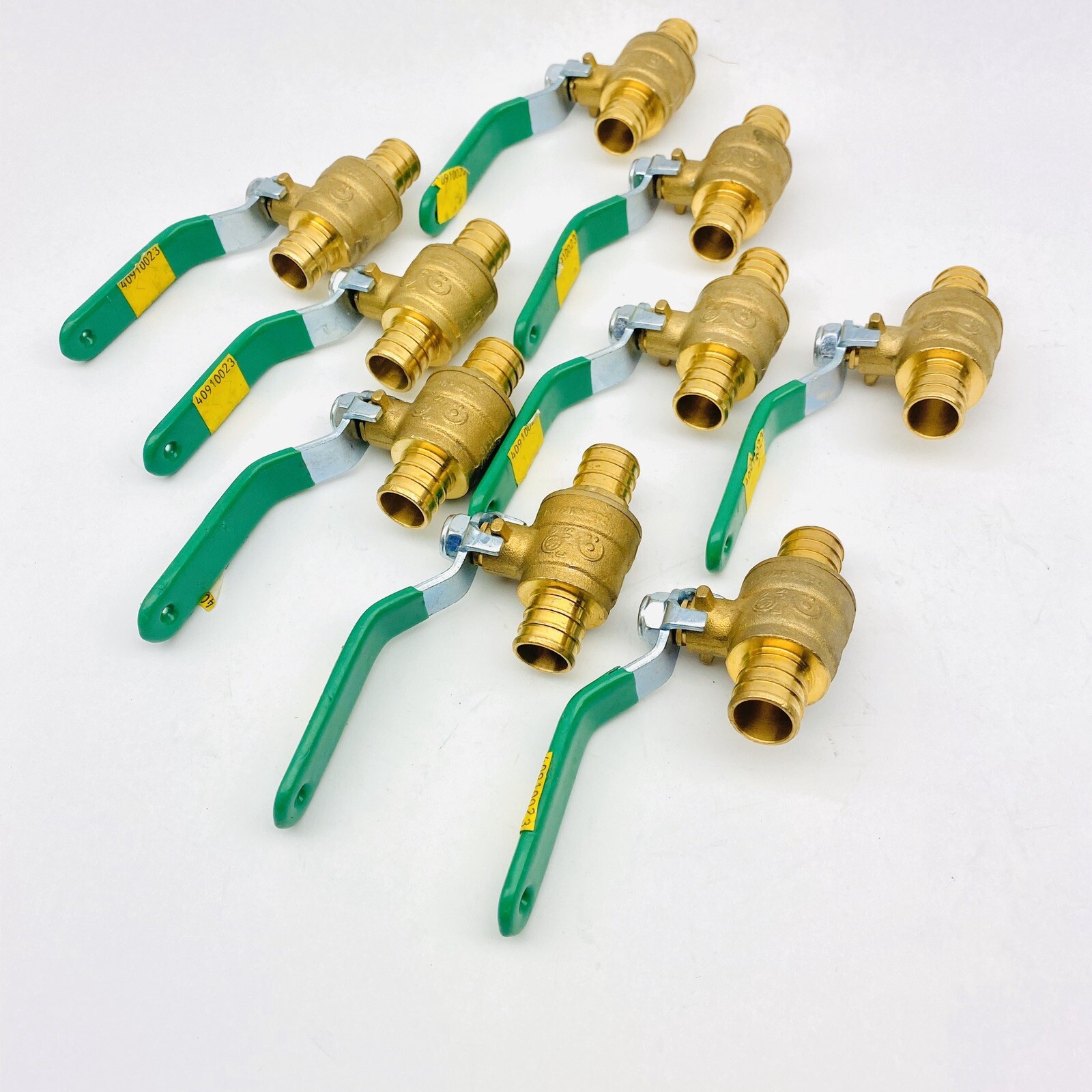 LOT OF 9 EFF LF 3/4" BRASS BALL VALVE BARB X BARB 400WOG | eBay