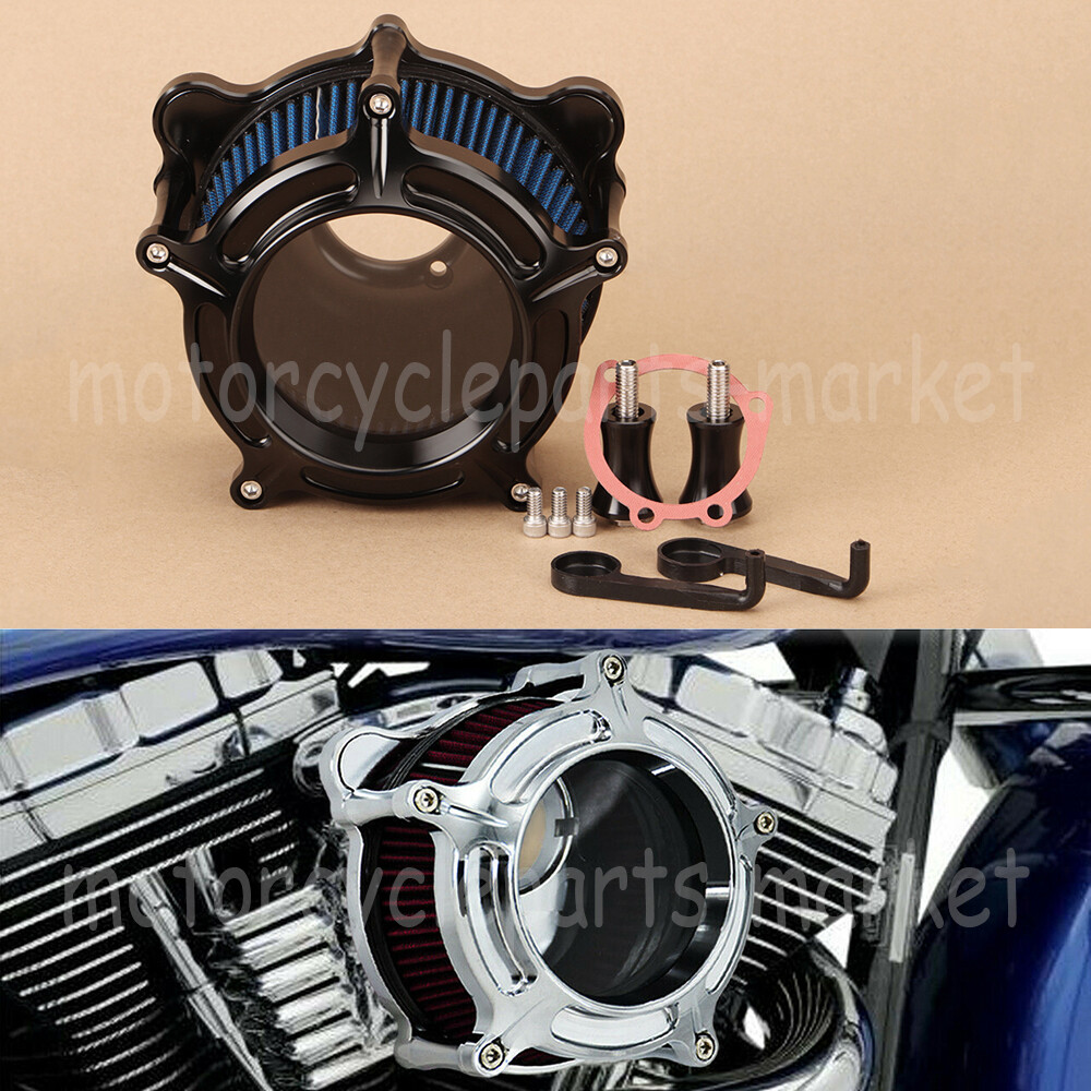 Clear Air Cleaner Intake Blue Filter For Harley Dyna Street Bob Road ...