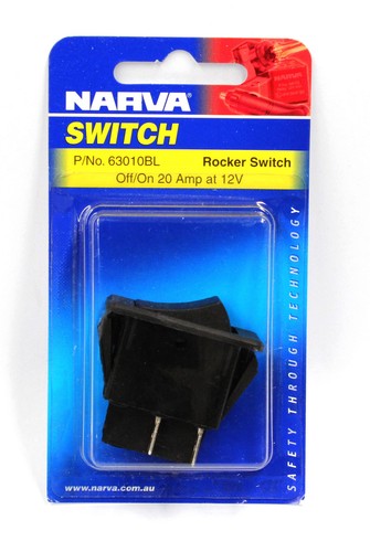 NARVA 63010BL OFF ON ROCKER SWITCH 20A @ 12V MOUNT HOLE 34.5 x 20mm ...