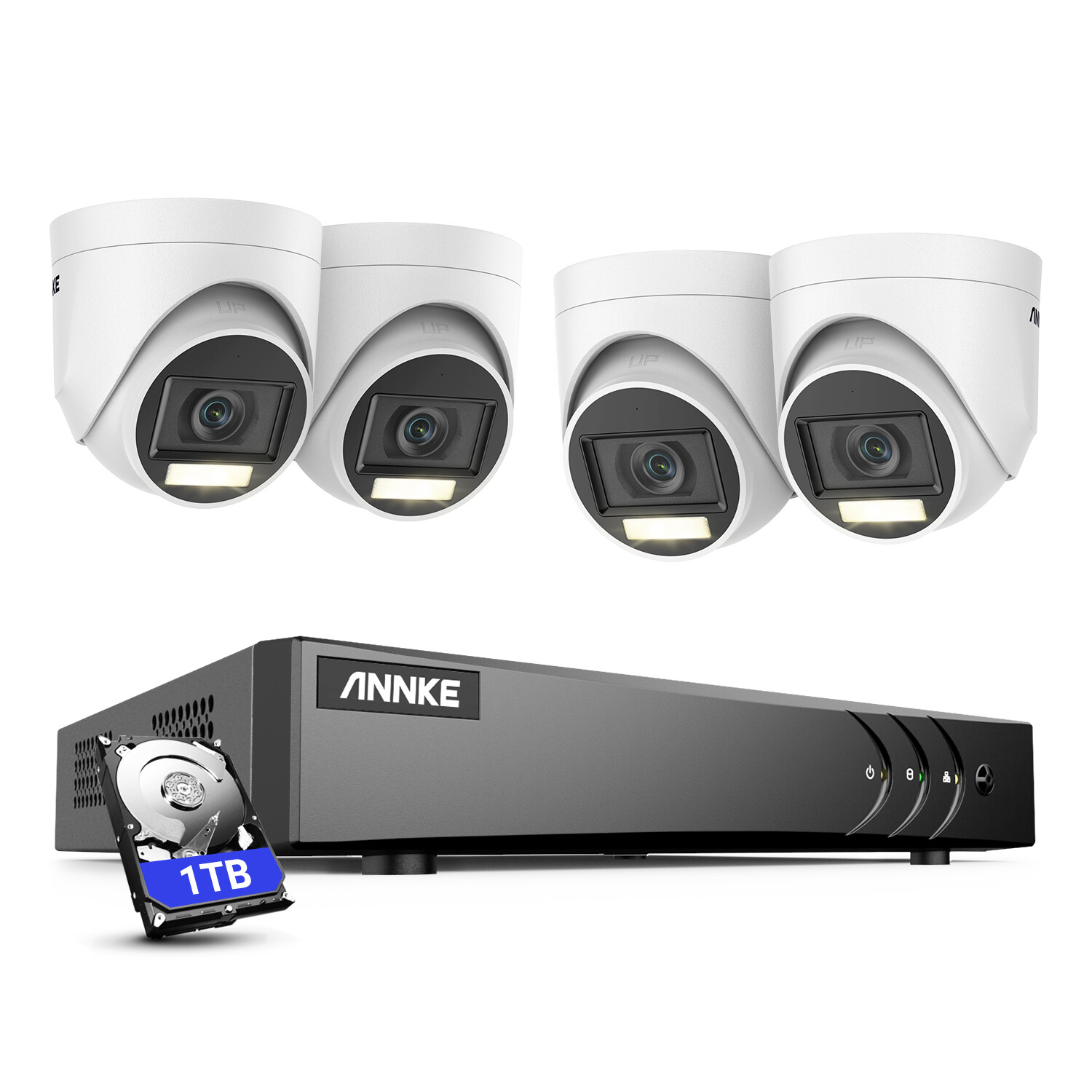 ANNKE 8CH DVR 5MP Audio Security Camera System CCTV Outdoor Color Night ...