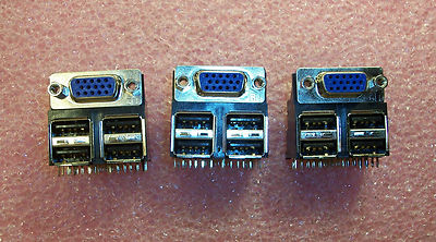 QTY (5) 15 POSITION HIGH DENSITY DSUB STACKED OVER (4X) USB TYPE A ...