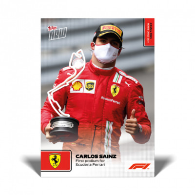 2021 Topps Now Formula 1 #12 Carlos Sainz Ferrari 1st F1 Season Podium ...