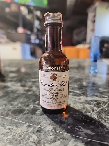 Lot Of 3 Vintage Canadian Club Miniature Glass Whiskey Bottle EMPTY ...