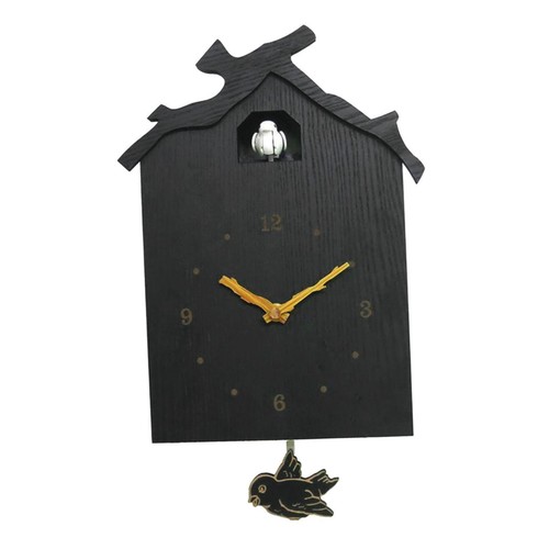 Birdhouse Modern Cuckoo Clock Natural Bird Call Pendulum Wall Clock | eBay