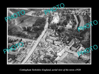 OLD LARGE HISTORIC PHOTO OF COTTINGHAM YORKSHIRE ENGLAND TOWN VIEW ...