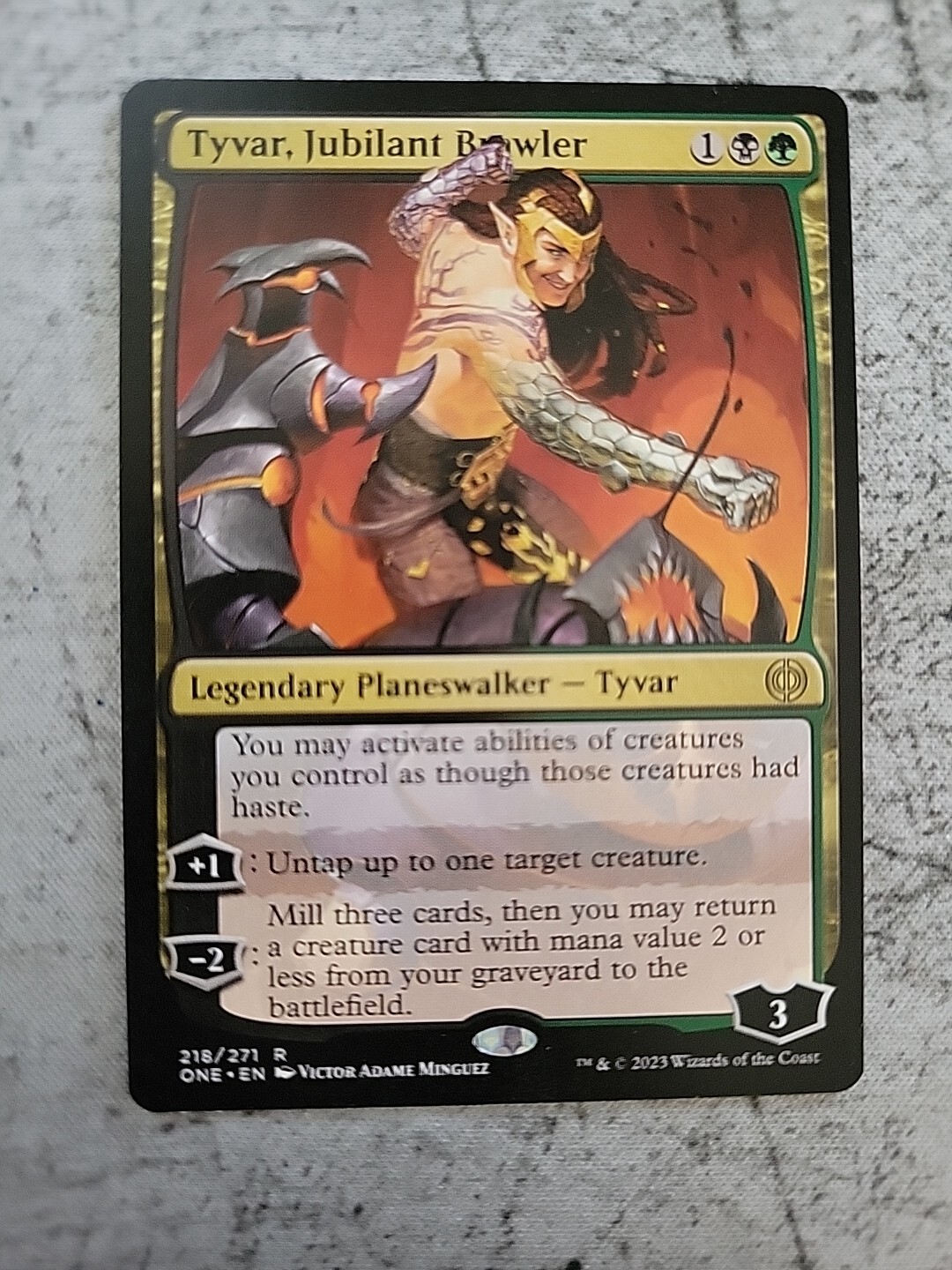 MTG Tyvar, Jubilant Brawler Phyrexia: All Will Be One 218/271 Regular ...