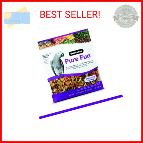ZuPreem Pure Fun Bird Food for Parrots & Conures, 2 lb - Blend of Fruit ...