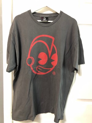 PRE OWNED Kidrobot Red Kidrobot Head Grey T Shirt Size XL | eBay
