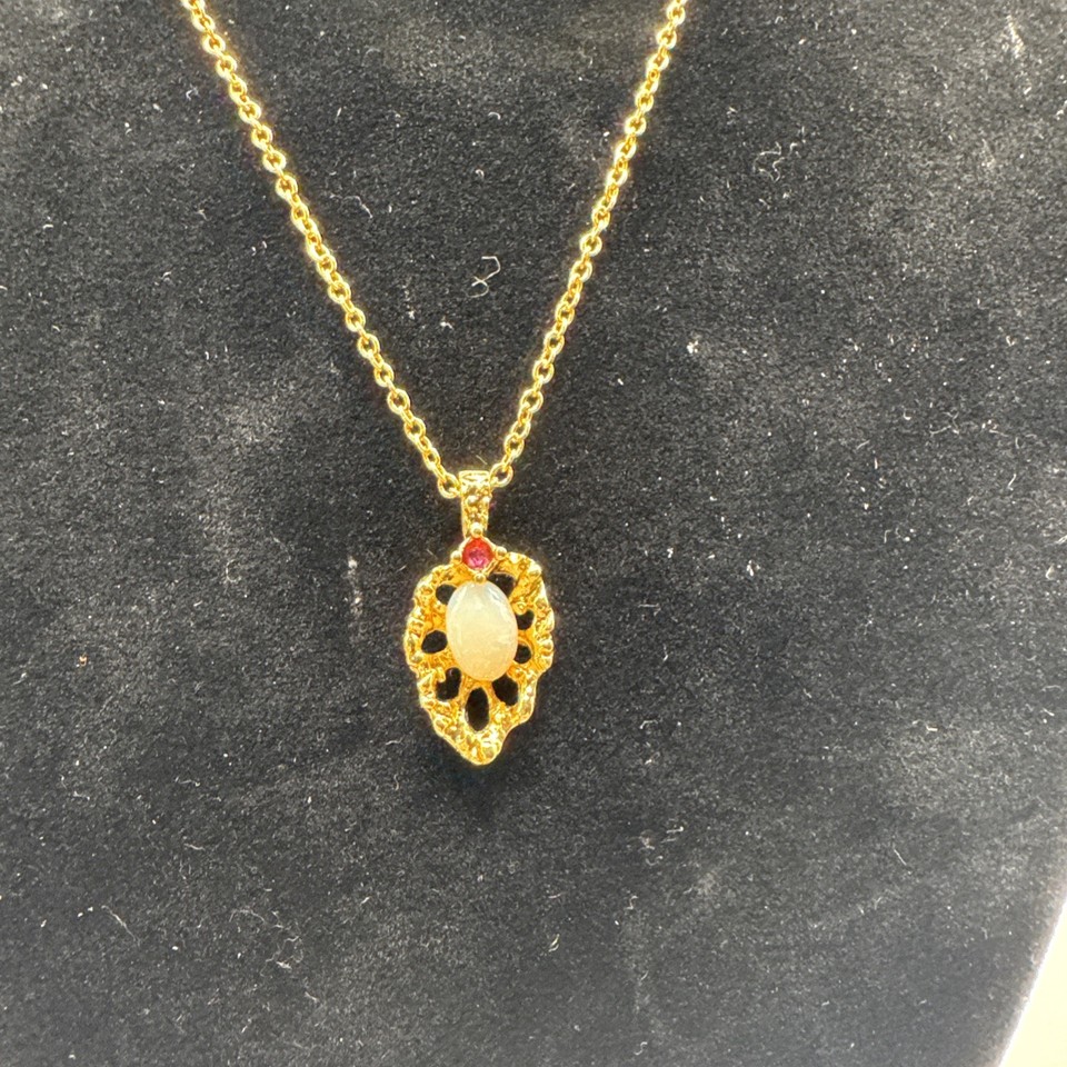 Vintage NEW in box Van Doran Ruby & Opal Necklace (Jul & Oct ...