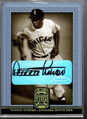 A7309- 2005 Donruss Greats Signature Gold HoloFoil #60 Minnie Minoso T5 ...