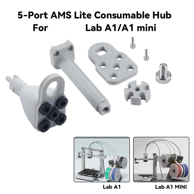 Lightweight 5 Port Hub For Lab A1MINI V2 3D Printers For Multiple ...