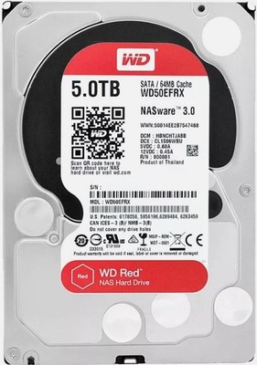 Western Digital Red Nas 5TB,Intern,5400RPM (WD50EFRX) NAS (Network ...
