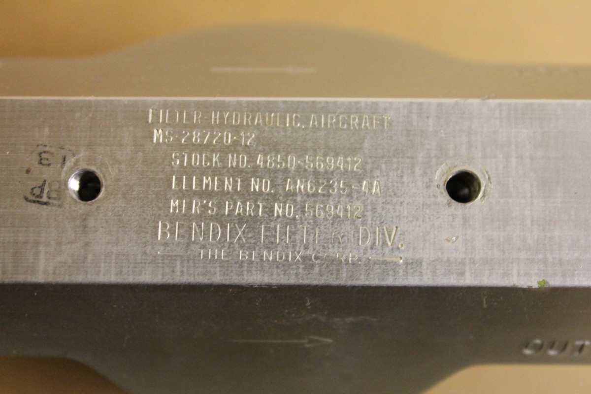 Hydraulic filter housing, Pneumatic, 3000psi, Aircraft, 10 micron ...