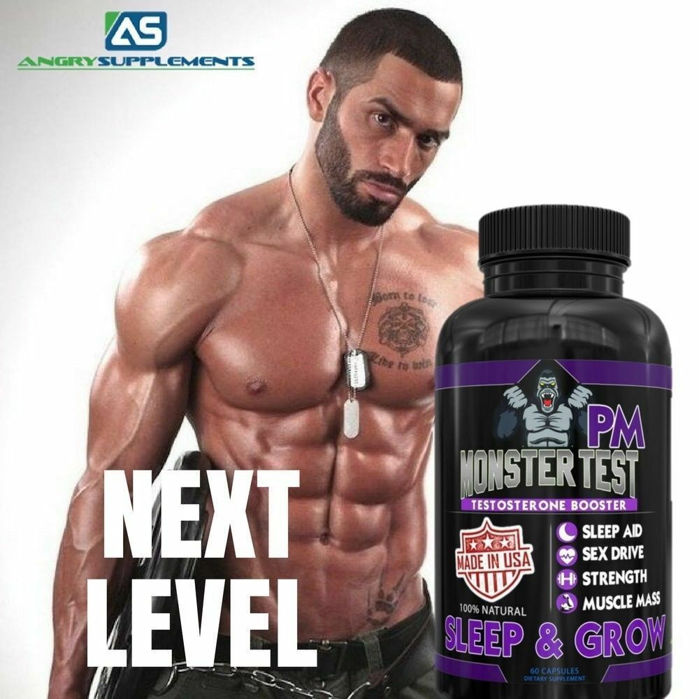 MONSTER TEST PM TESTOSTERONE BOOSTER Sleep Aid Drive, Testosterona 2PK ...