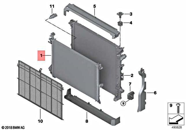 Genuine BMW X5 G05 G07 X5 50iX M50dX X7 SAV Radiator 17115A3F238 | eBay