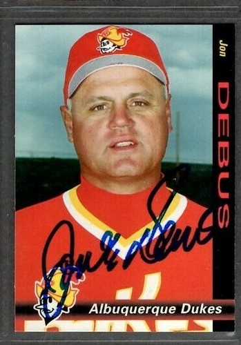 1998 Grandstand #45 Jon Debus Albuquerque Dukes Baseball Signed ...