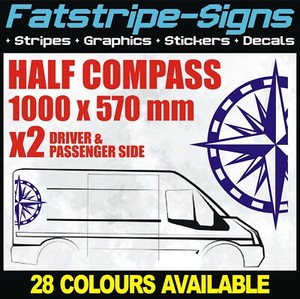 VAN GRAPHICS COMPASS STICKERS DECALS CAMPERVAN MOTORHOME CARAVAN GPS ...