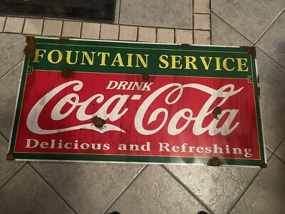 Antique -Barn Find Look Coca Cola Soda Fountain Dealer Sales Service ...