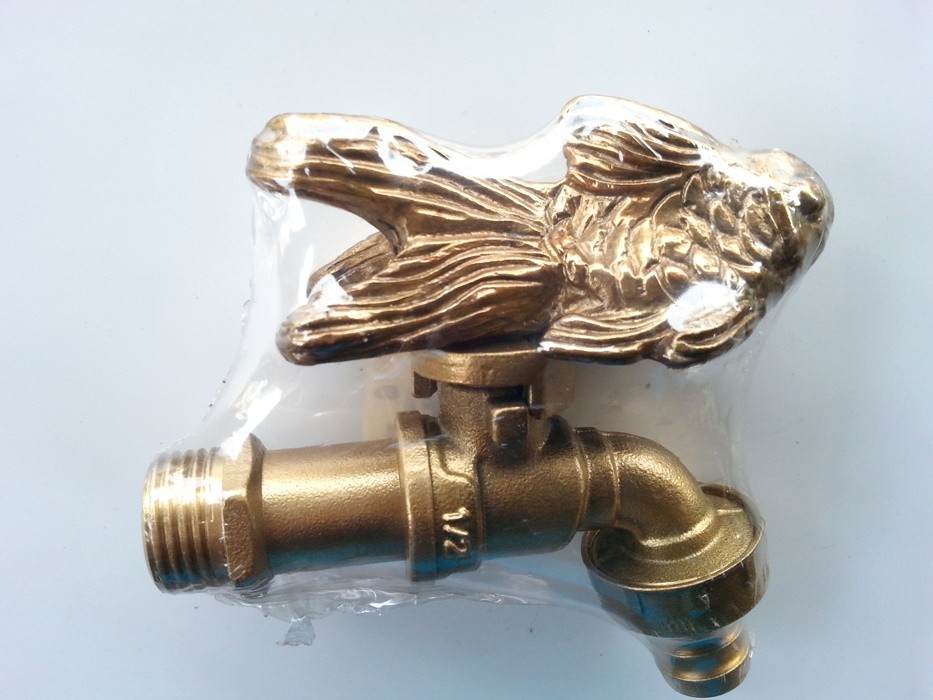 Brass Garden Tap GOLD FISH Spigot Faucet Vintage Yard Water Home Decor ...