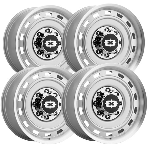 (Set of 4) Vision 54 Cheyenne 17x9 8x180 +12mm Silver Wheels Rims 17 ...