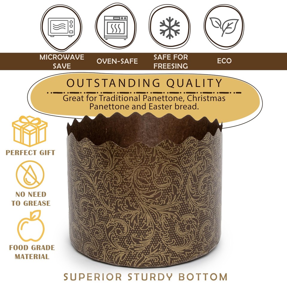 12-Pcs Medium 350gr Easter Bread Forms Paska Bread Mold Kulich Pantone ...