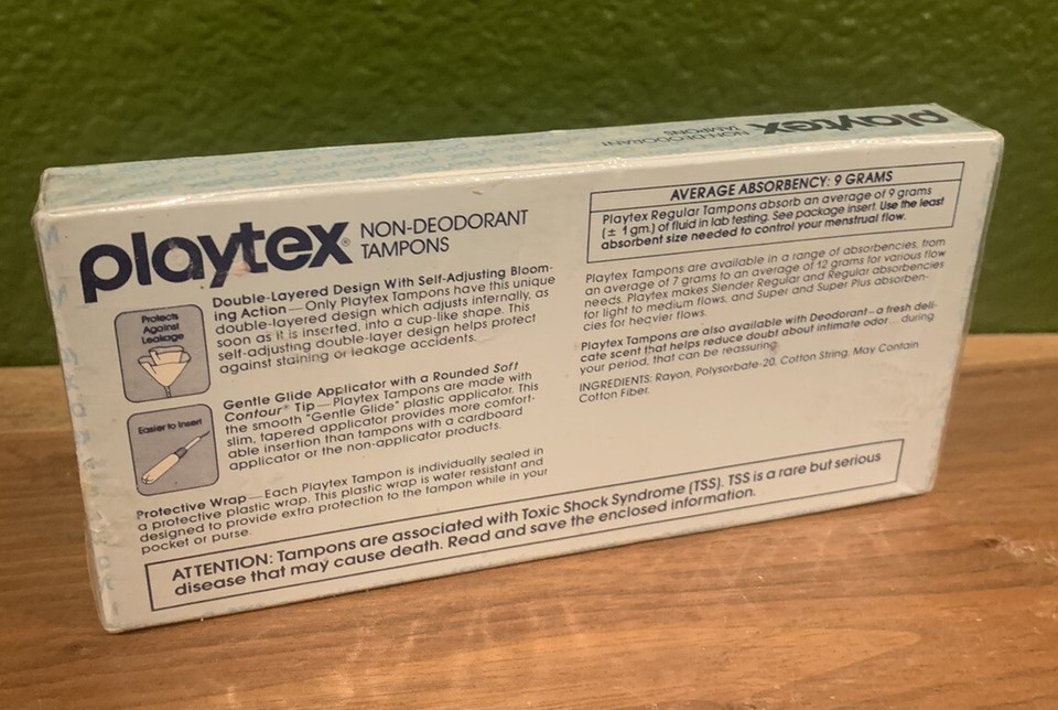 Vintage Playtex Tampons 4 Regular Absorbent Factory Sealed Prop﻿ TV ...