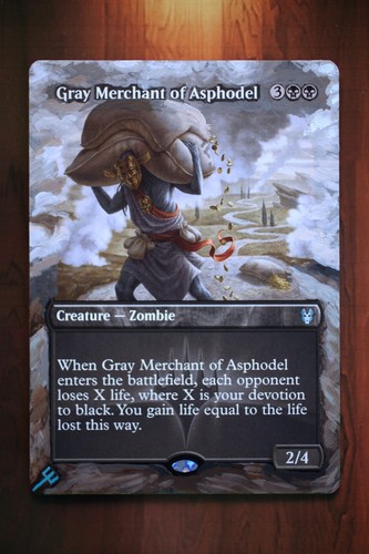 Gray Merchant of Asphodel *Magic Altered Hand Painted Extended Art* MTG ...