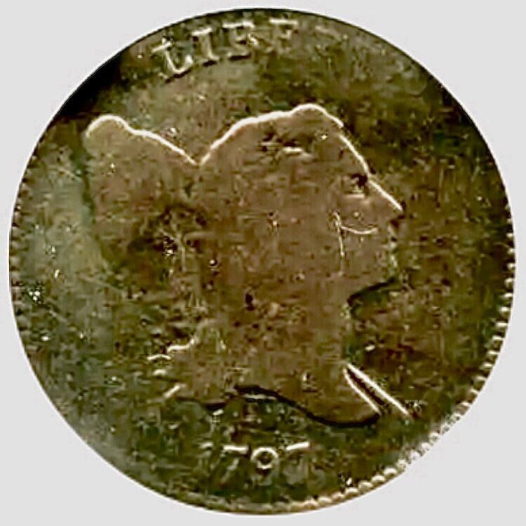 Half cent/penny 1797 Cohen 1 collector coin late die state cracks ...